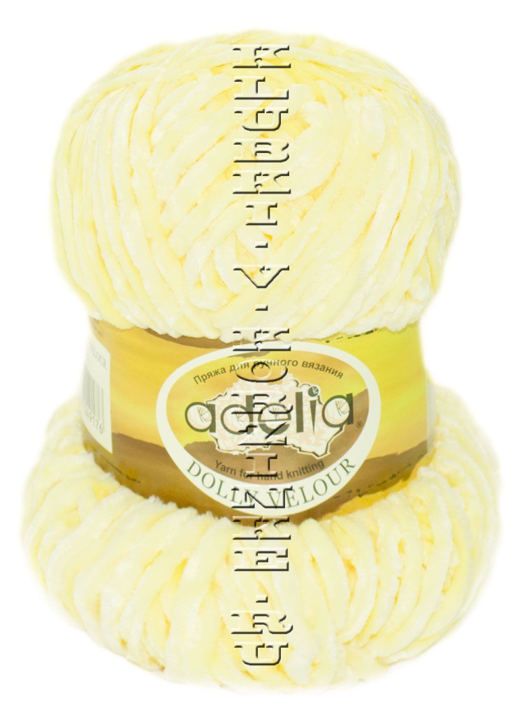 Пряжа Adelia Dolly Velour - (08 - Светло-жёлтый) - купить по недорогой ...