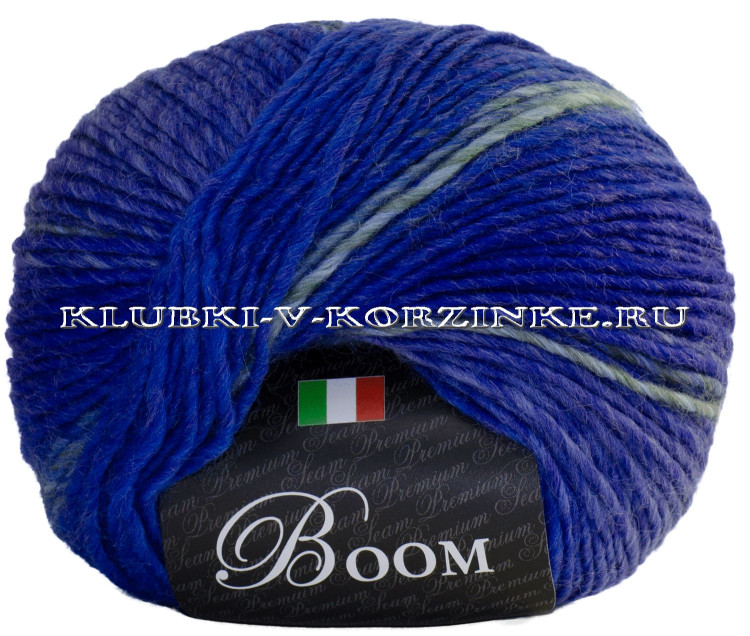 Пряжа Boom Seam - (63187 - Василёк, синий, зелёно-голубой) - купить в ...