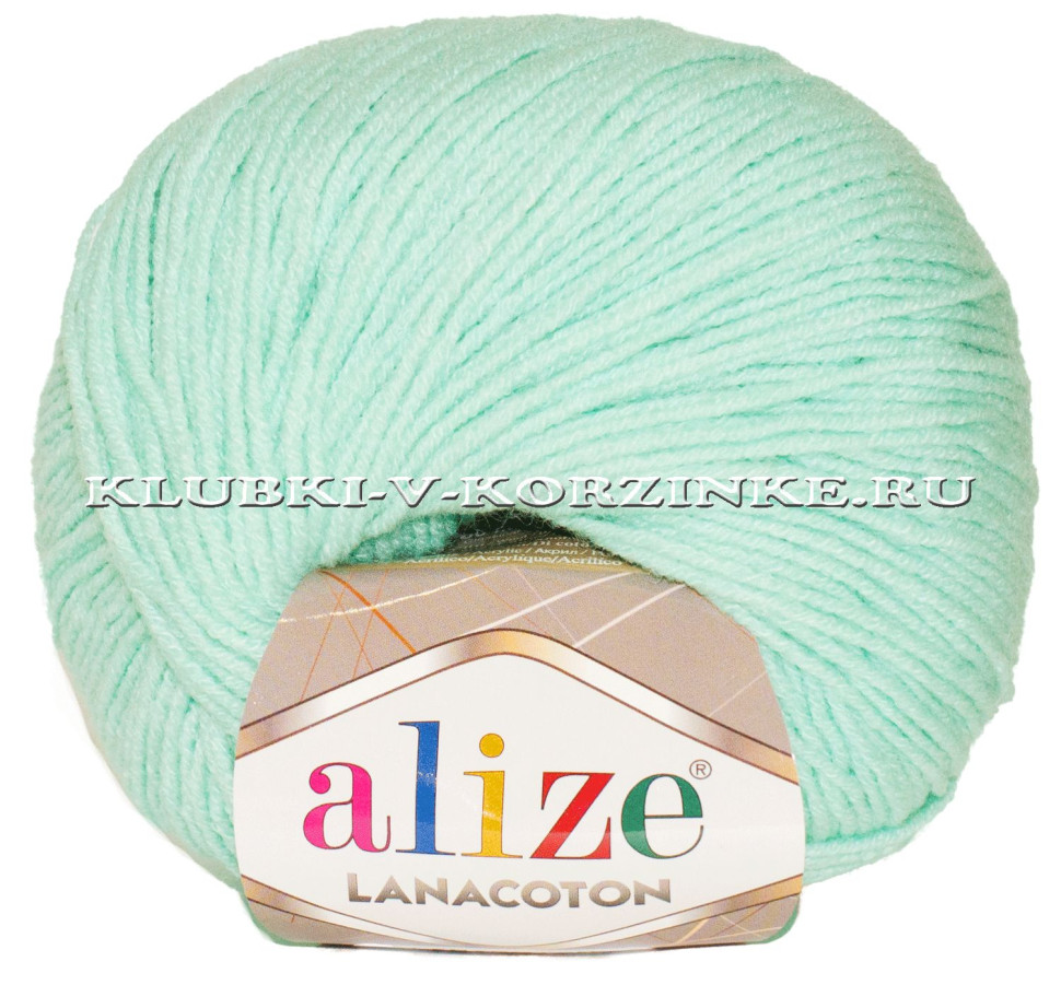 Пряжа Lanacoton Alize - (15 - Водяная зелень) - купить в Москве по недорогой цене в интернет ...