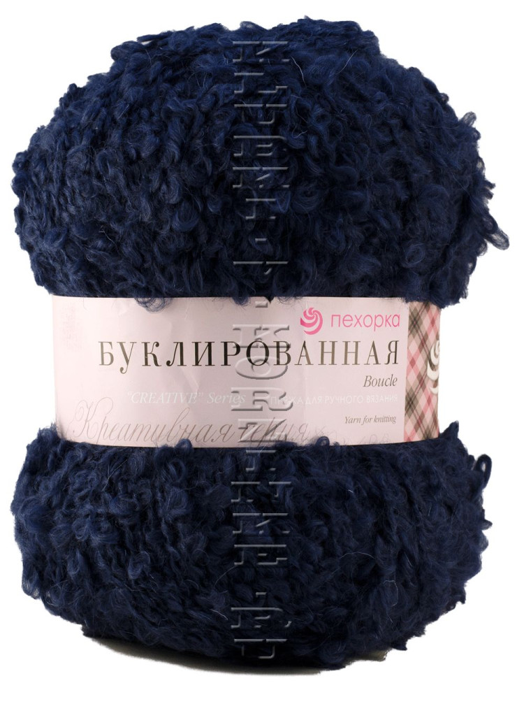 Пряжа Пехорка «Буклированная» - (04 - Т.синий) - купить в Москве по ...