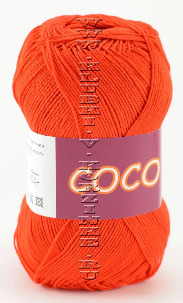 Пряжа VITA cotton "COCO" - (4319 - Алый) - купить в Москве по недорогой ...